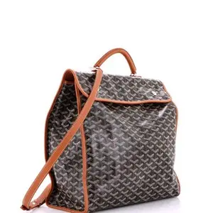 GOYARD Saint Leger Briefcase Backpack Coated Canvas