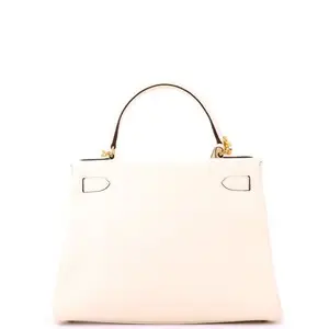 Hermès Kelly Handbag Light Togo With Gold Hardware 28