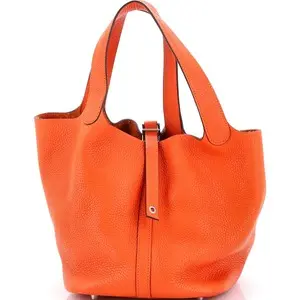 Hermès Picotin Lock Bag Clemence Mm - Feu