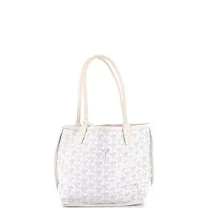 Goyard Anjou Reversible Tote Coated Canvas Mini - White
