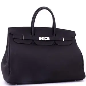 Hermès Birkin Handbag Togo With Palladium Hardware 40 - Noir