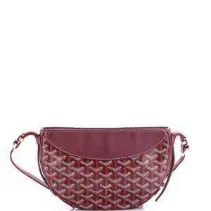 Goyard Hirondelle Shoulder Bag Coated Canvas And Leather - Red