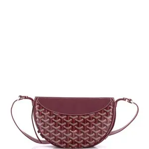 Goyard Hirondelle Shoulder Bag Coated Canvas And Leather - Red