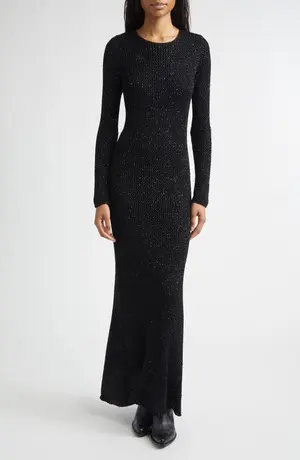 GOLDEN GOOSE Journey Long-sleeve Sequined Dress
