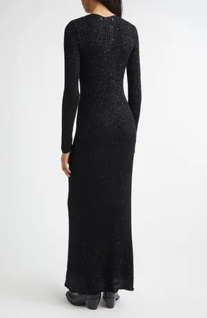 GOLDEN GOOSE Journey Long-sleeve Sequined Dress