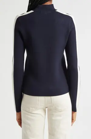 Veronica Beard Asante Side Stripe Sweater