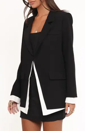 PETAL & PUP Layered Notch-lapel Blazer