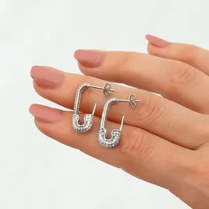 SPERO LONDON Pave Stud Earrings - Silver