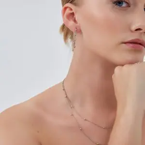 SPERO LONDON Dorica Sterling Multi Bead Drop Earrings - Silver