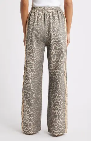PETAL & PUP Fletcher Print Racer Stripe Drawstring Jeans