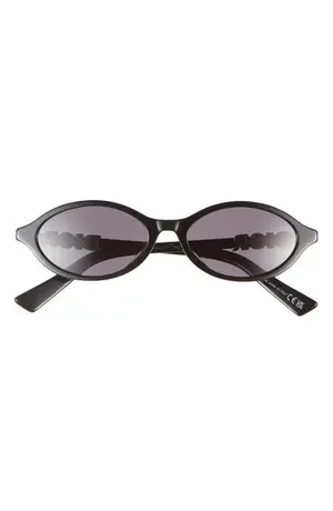 Dior Treasure R1i Oval Sunglasses - Shiny Black/smoke