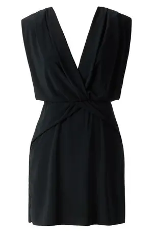 Magicsuit Surplice Plunge Neck Jersey Matte Cover-up Dress