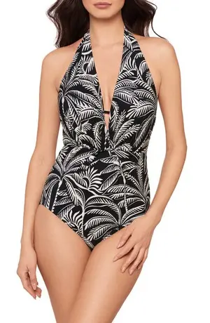 MAGICSUIT® Hearts Of Palm Joelle One-piece Swimsuit - Black/multi