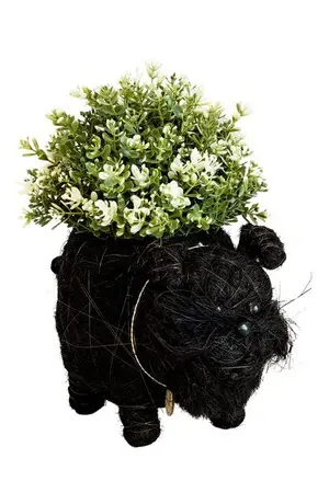 LIKHA Schnauzer Handwoven Planter - Black