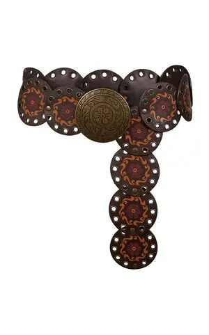 ETRO Leather Medallion Belt