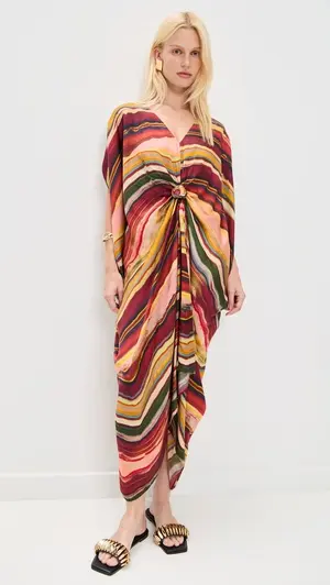 Carolina K Knot Kaftan - Ruby Marble