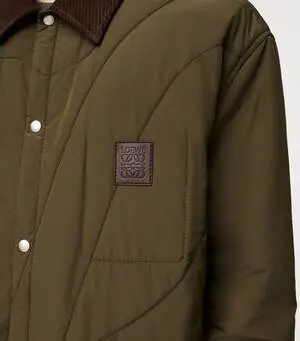Loewe Quilted Overshirt - Green