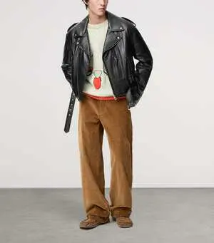 Loewe Quote Leather Biker Jacket