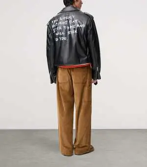 Loewe Quote Leather Biker Jacket