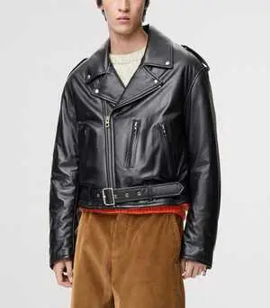 Loewe Quote Leather Biker Jacket