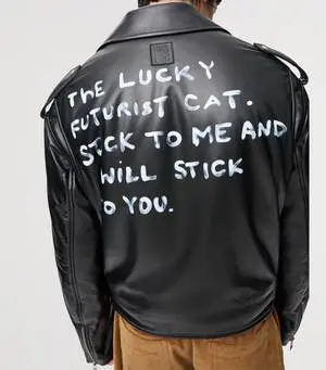 Loewe Quote Leather Biker Jacket