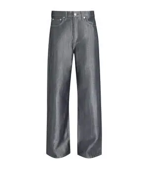 Rag & Bone Logan Mid-rise Wide-leg Jeans - Grey
