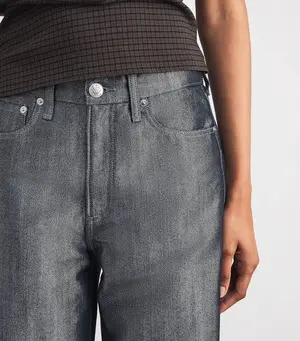 Rag & Bone Logan Mid-rise Wide-leg Jeans - Grey