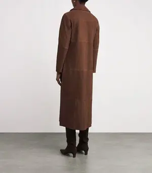 Rixo Suede Astraea Coat - Brown