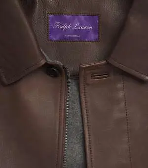 Ralph Lauren Purple Label Leather Everett Flight Jacket