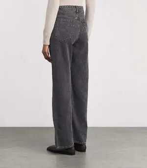 Rag & Bone Logan Mid-rise Wide-leg Jeans - Black
