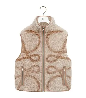 Loewe Fleece Anagram Gilet - Beige