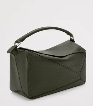 Loewe Large Leather Top-handle Puzzle Bag - Green