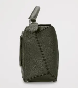 Loewe Large Leather Top-handle Puzzle Bag - Green