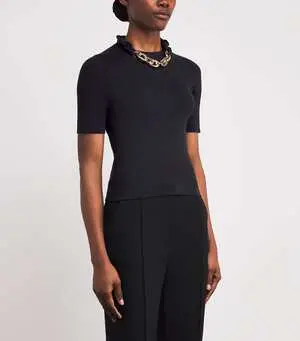 Rabanne Knitted Chain-detail T-shirt