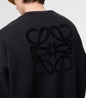Loewe Wool-blend Anagram-lining Cardigan - Black