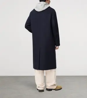 Loewe Wool-cashmere-blend Coat - Navy