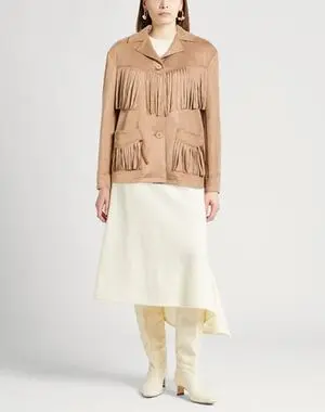 KAOS JEANS Safari Jacket With Fringe Detail - Beige