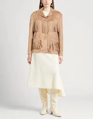KAOS JEANS Safari Jacket With Fringe Detail - Beige