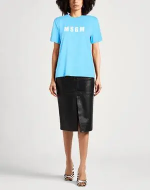 MSGM Logo-print T-shirt - Blue