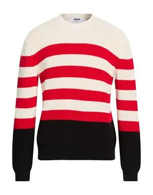 MSGM Striped Cotton Sweater - Beige