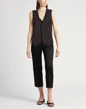 ALYSI Tailored Vest With Appliqués