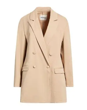 OTTOD'AME Double-breasted Twill Blazer - Beige