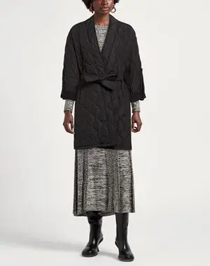 KAOS Padded Belted Coat - Black
