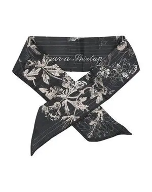 SHIRTAPORTER Floral Print Twill Hair Band - Black