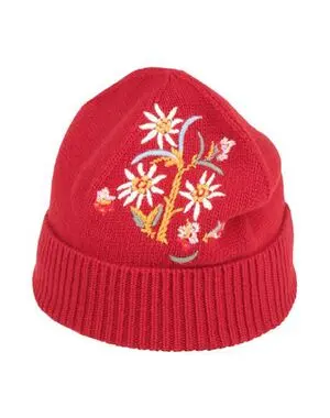Bally Embroidered Beanie - Red