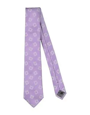 Emporio Armani Checked Light Silk Necktie Purple