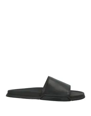 Giorgio Armani Leather Slide Sandals