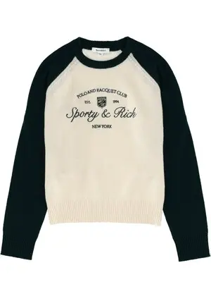 SPORTY & RICH Jersey With Logo - Multicolour