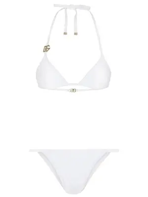 Dolce & Gabbana Logo Bikini Set - White