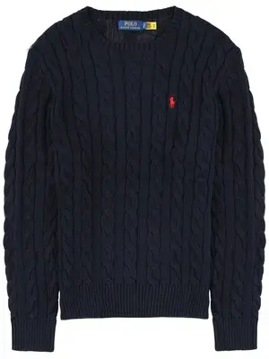 Polo Ralph Lauren Cable Knit Sweater With Logo